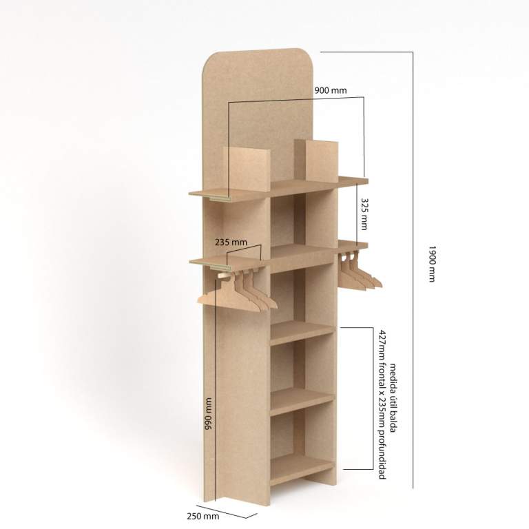 Expositor de cartón para ropa | Timbrados San José