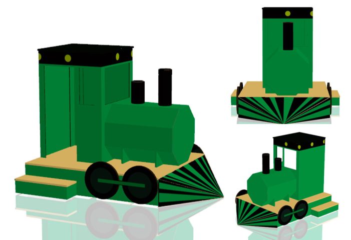 Tren de cartón para photocall | Timbrados San José